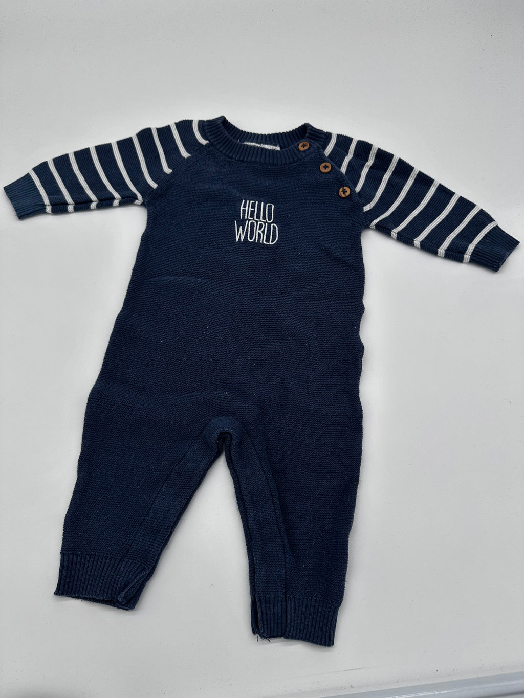 Strickoverall in blau - Gr. 56 (Ergee)